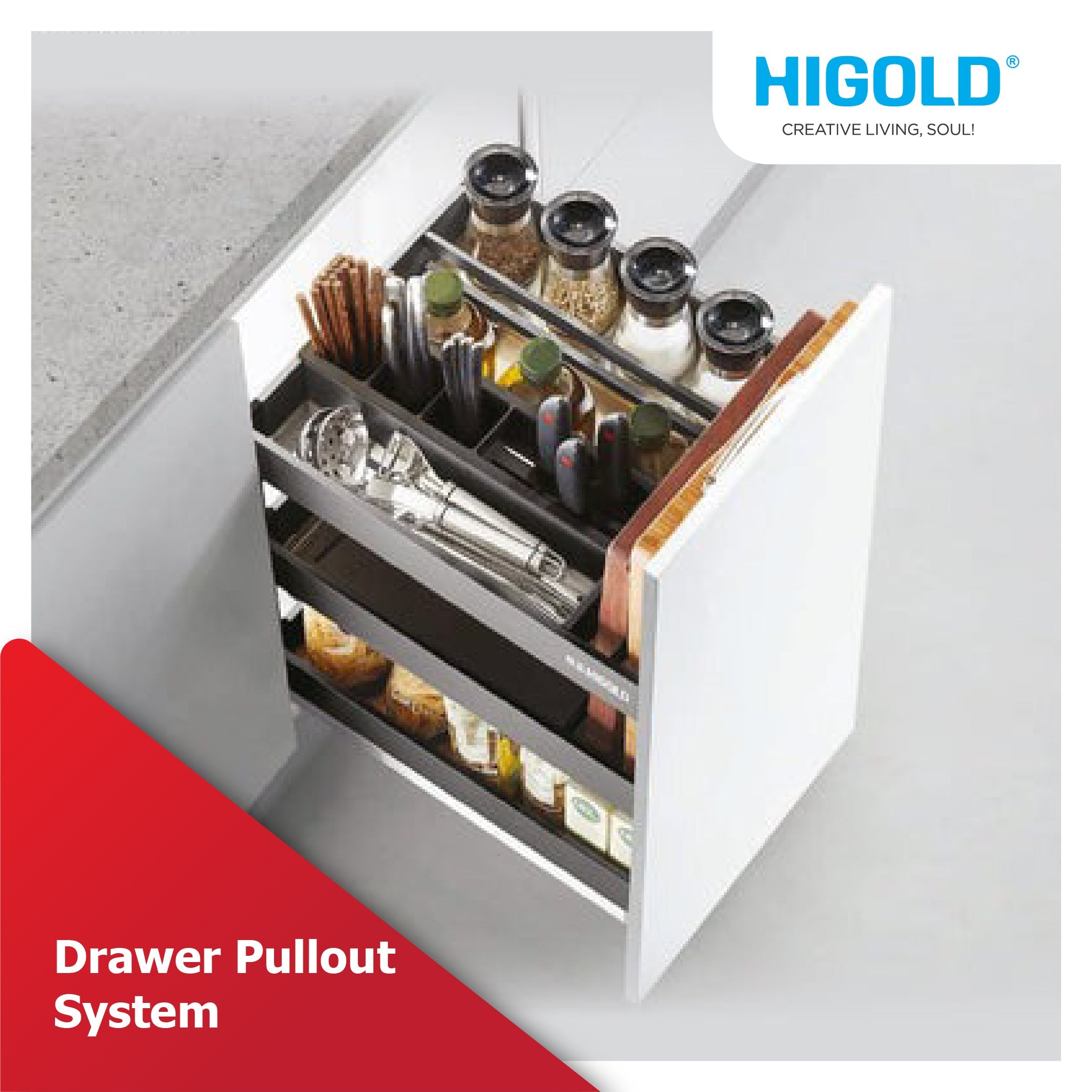 Higold Drawer Pullout System | Category – M. M. Noorbhoy & Co (Pvt) Ltd