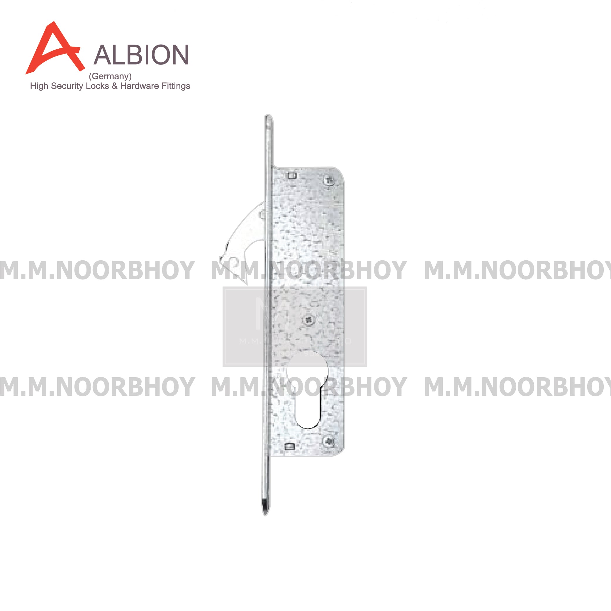 Albion Narrow Stile Sliding Hook Lock Body , 20mm Backset Stainless St ...