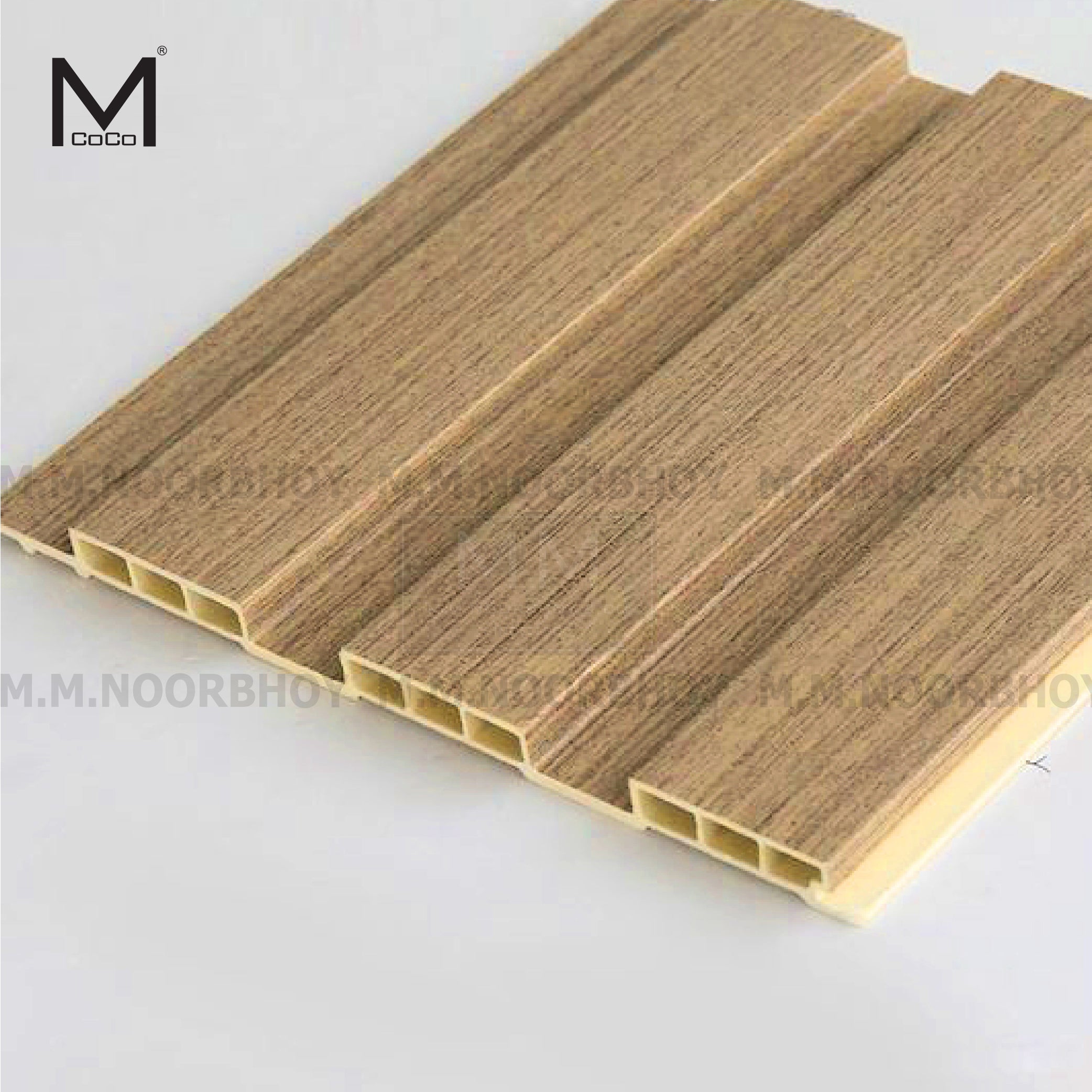 Mcoco WPC Fluted Wall Panel - Golden Sandalwood (103x) Color - 195*300 ...