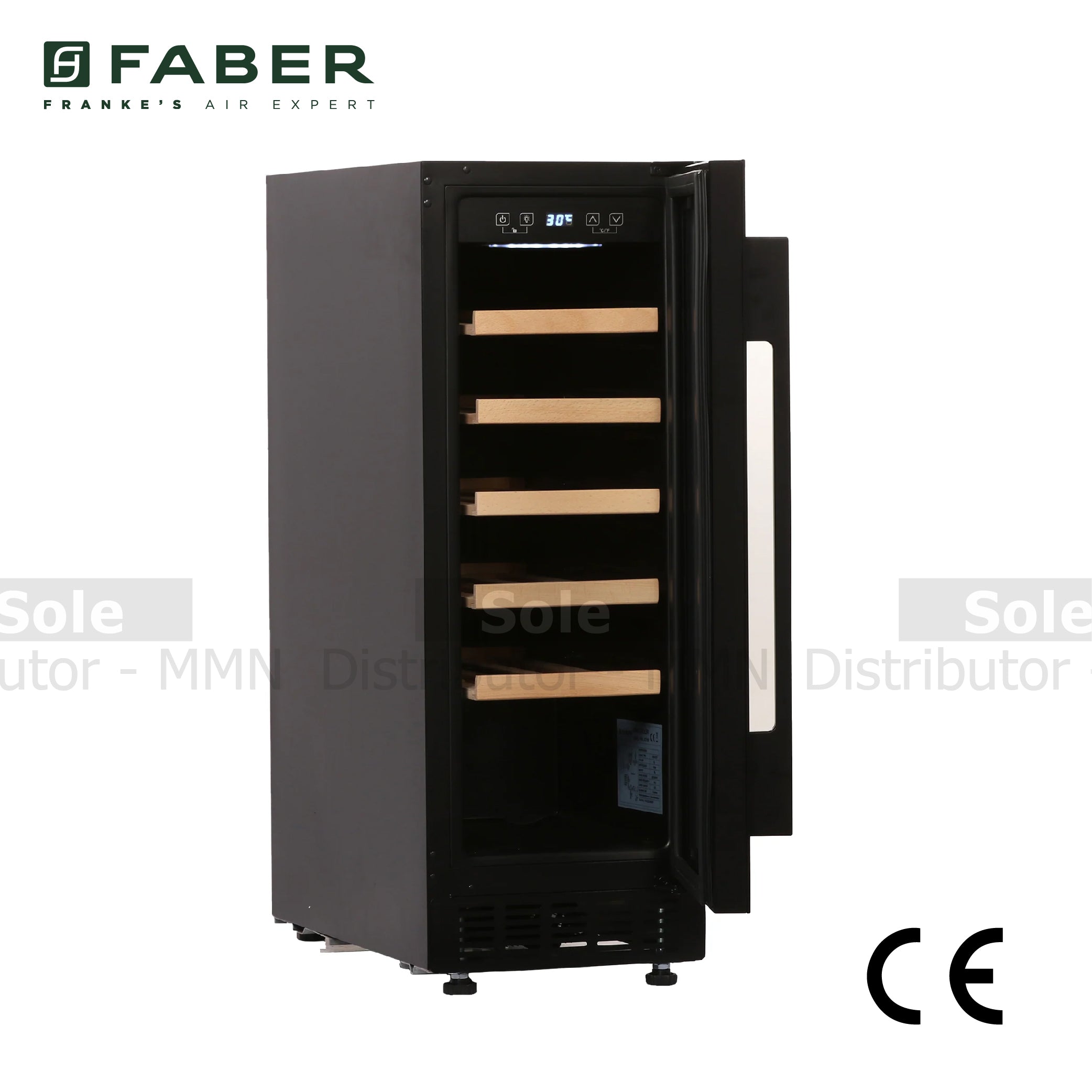 Faber Wine Chiller JCF 88 Black Color 5-20°C Holds 33 Bottles R600a Tr ...