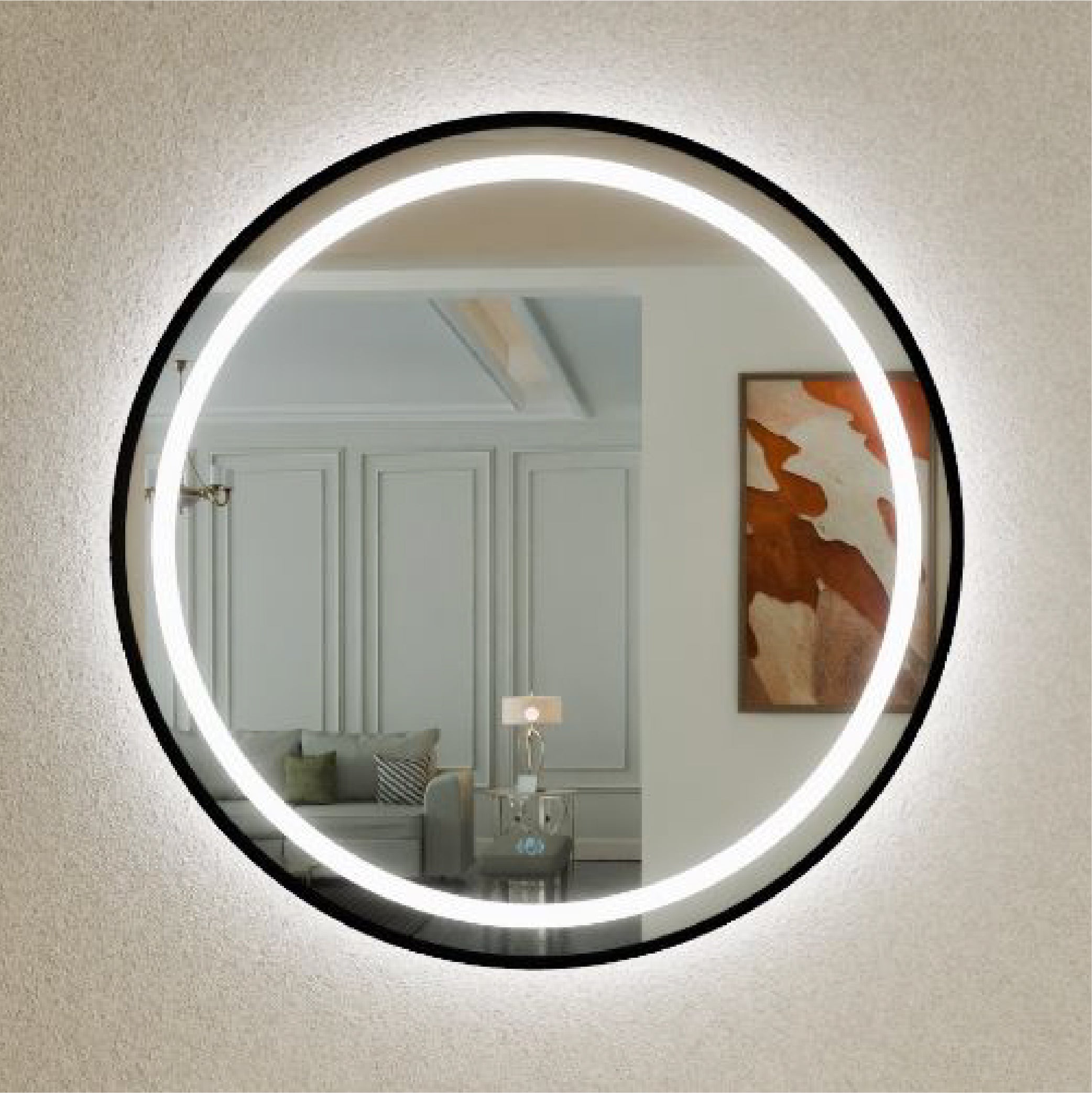 GC- Mirror LED with Frame 9 Round Black - MIR13 - GC/BF/MIR/BLK/13 – M ...