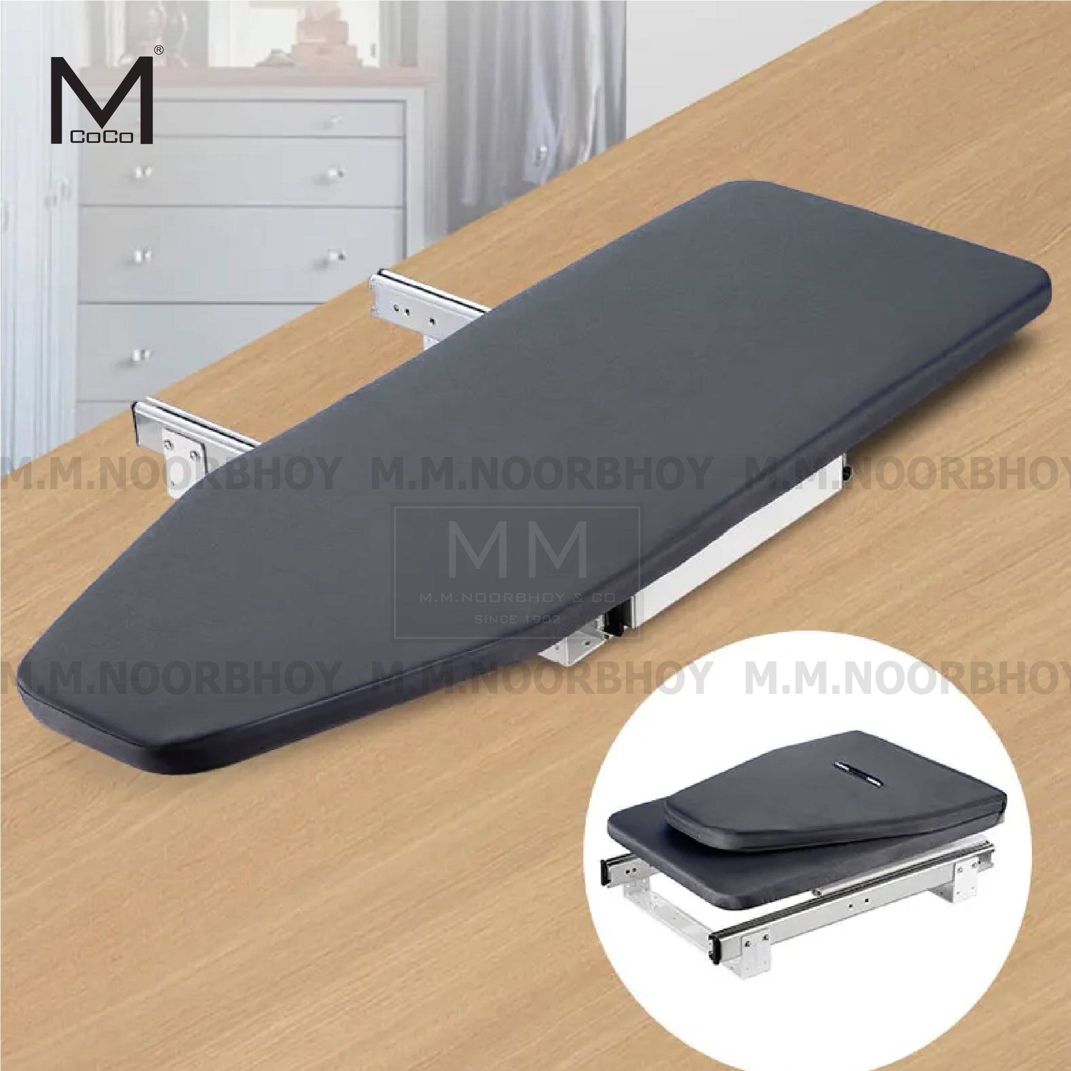 Mcoco Ironing Board with Soft Opening and Closing Mechanism Grey Finis ...