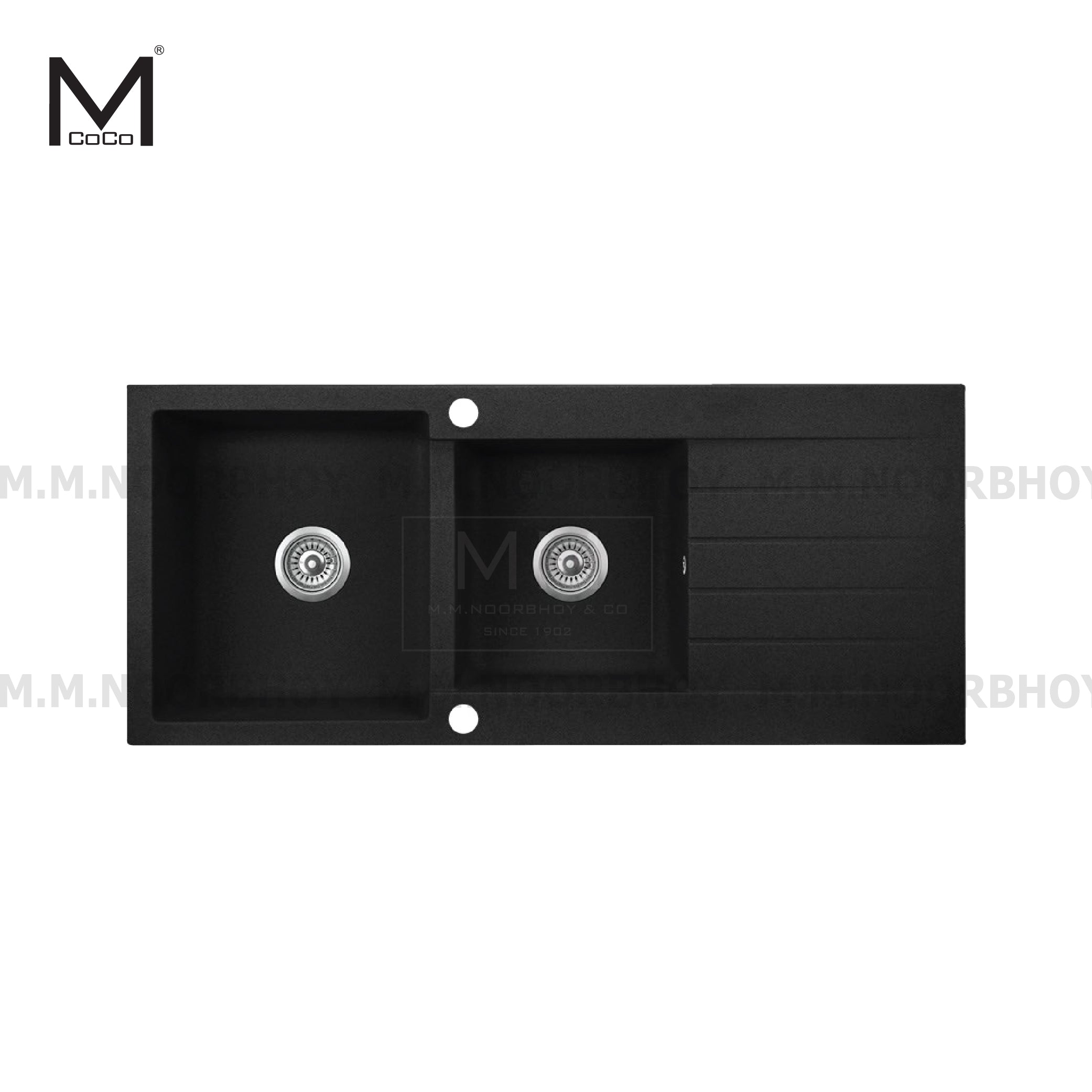 Mcoco Double bowl with drainboard Kitchen Sink Quartz Material - MCO/Q ...