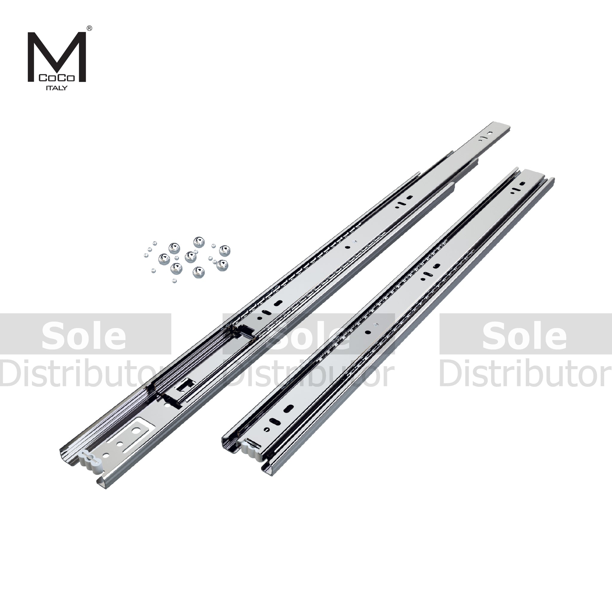 Mcoco Drawer Railing Non Soft Closing Full Extension Ball Bearing Slid ...