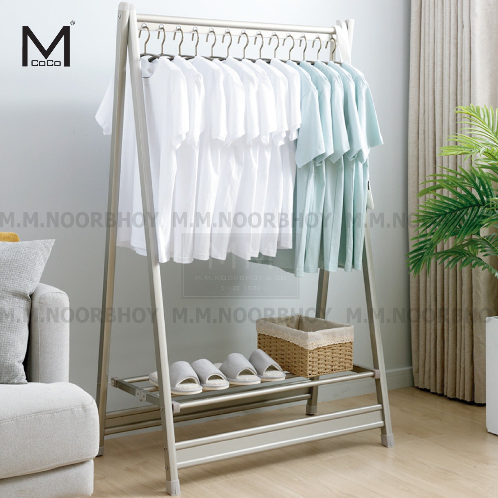Mcoco Floor Stand Cloth Racks Aluminium Material Grey Color - MCO/CLR ...