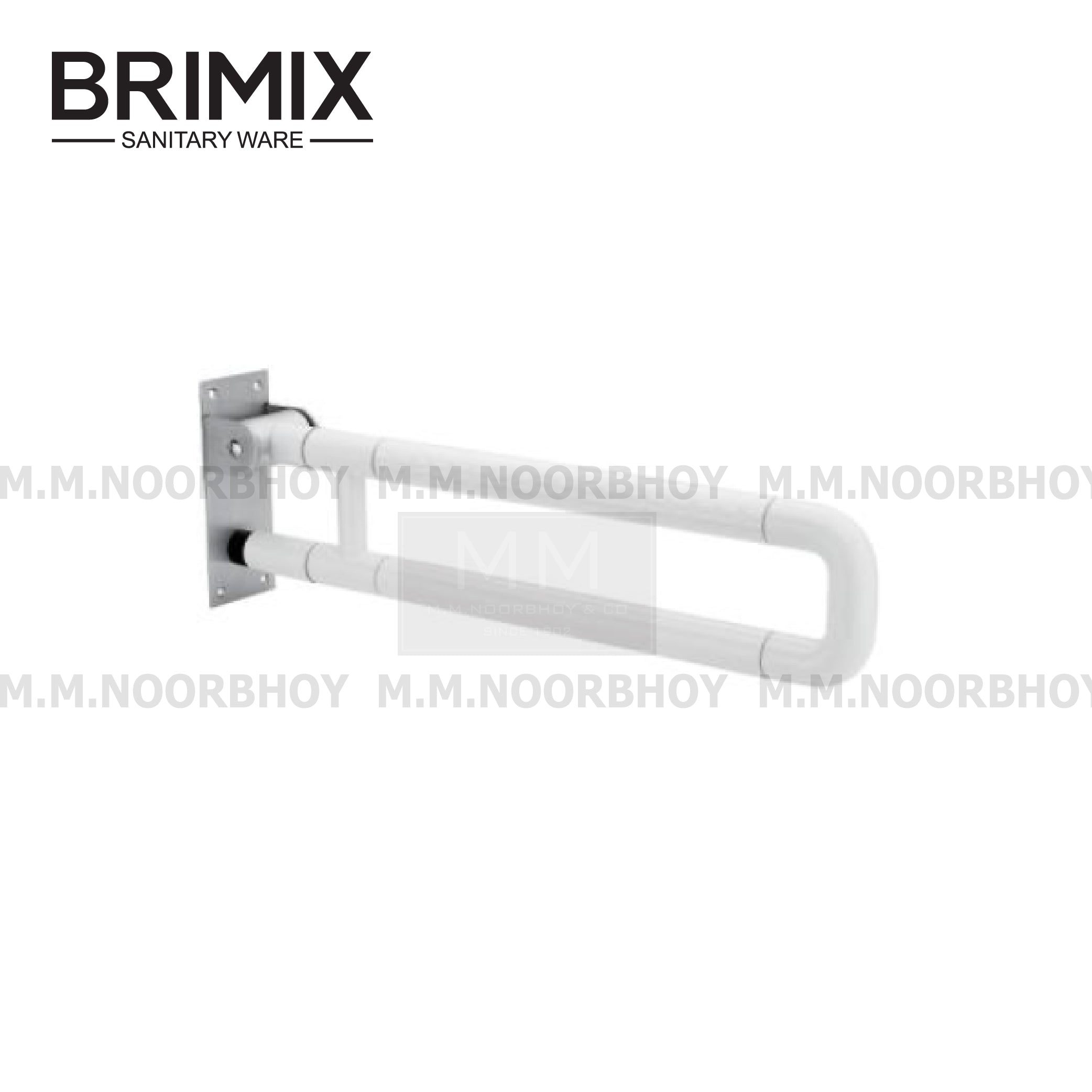 Brimix Bathroom Grab Bars with Handrail, Stainless Steel White Color ...