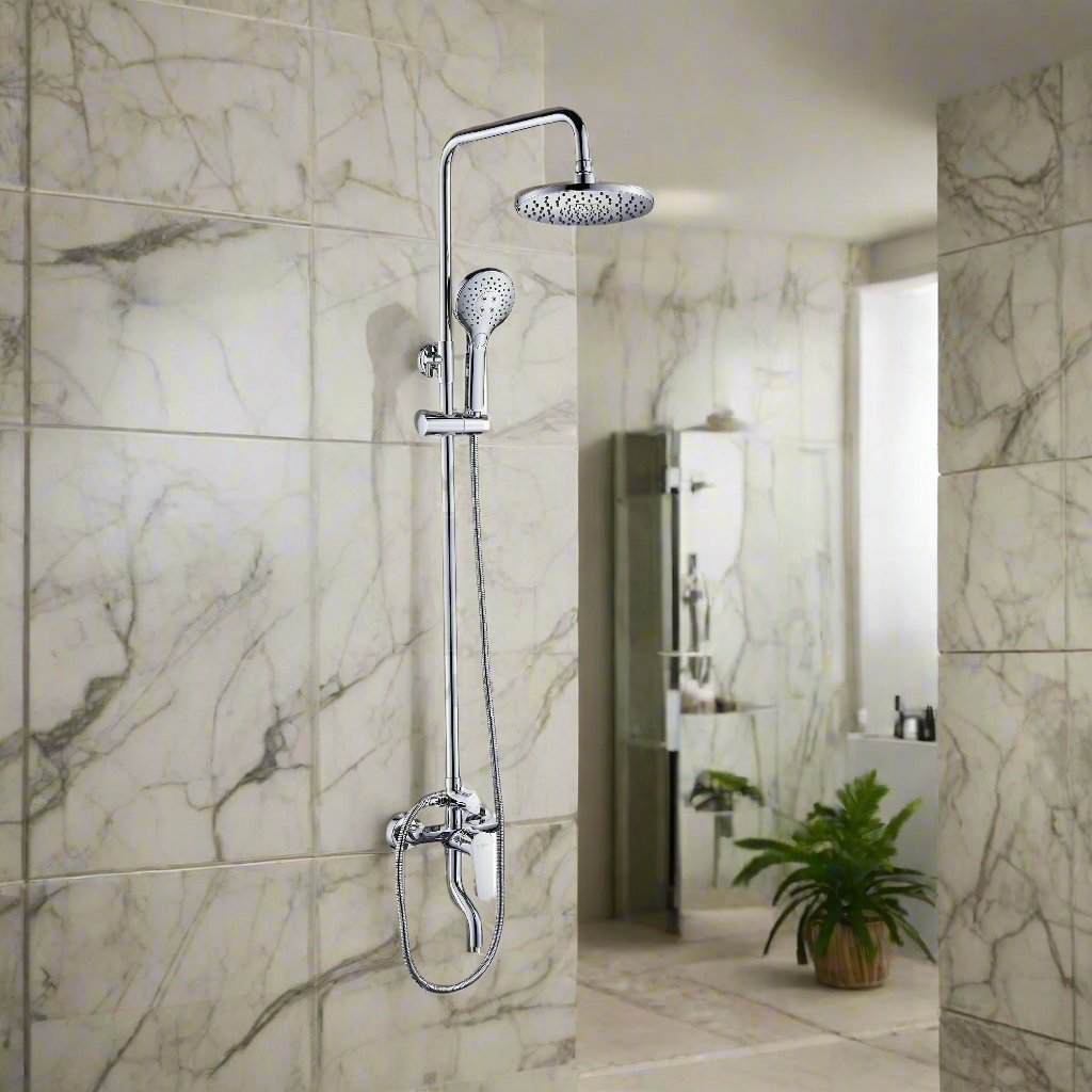 Brimix Mixer Shower Brass Stand Series with Stainless Steel Finish - Y ...