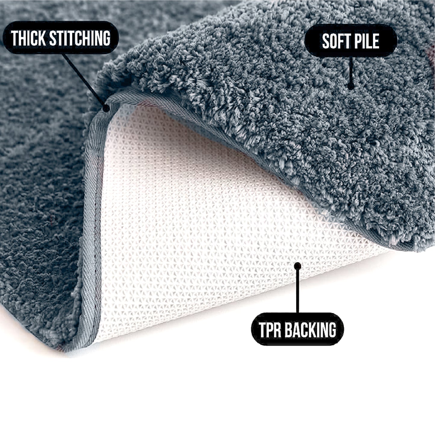 Mcoco 50X80cm Short Wool Floor Mat Beige Color and Grey Color - YI-BM5 ...