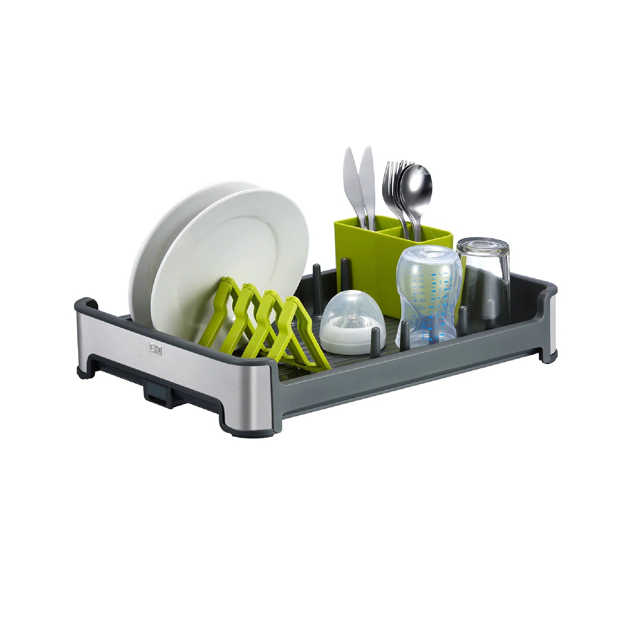 Eko Regal Dish Rack Dimention 43.5x32.5x8.1cm Dark Grey & Apple Green ...
