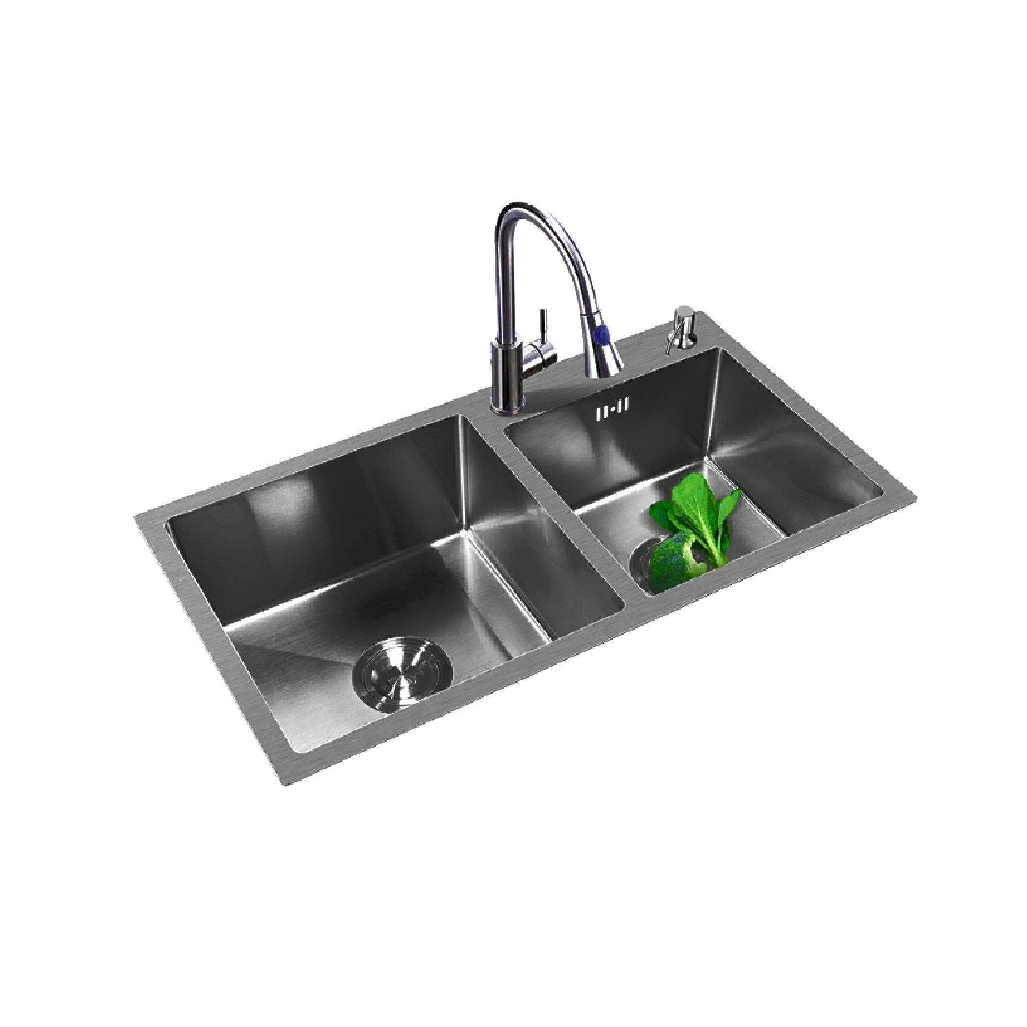 Mcoco Kitchen Sink Double Bowl without Drain Board Stainless Steel 304 ...