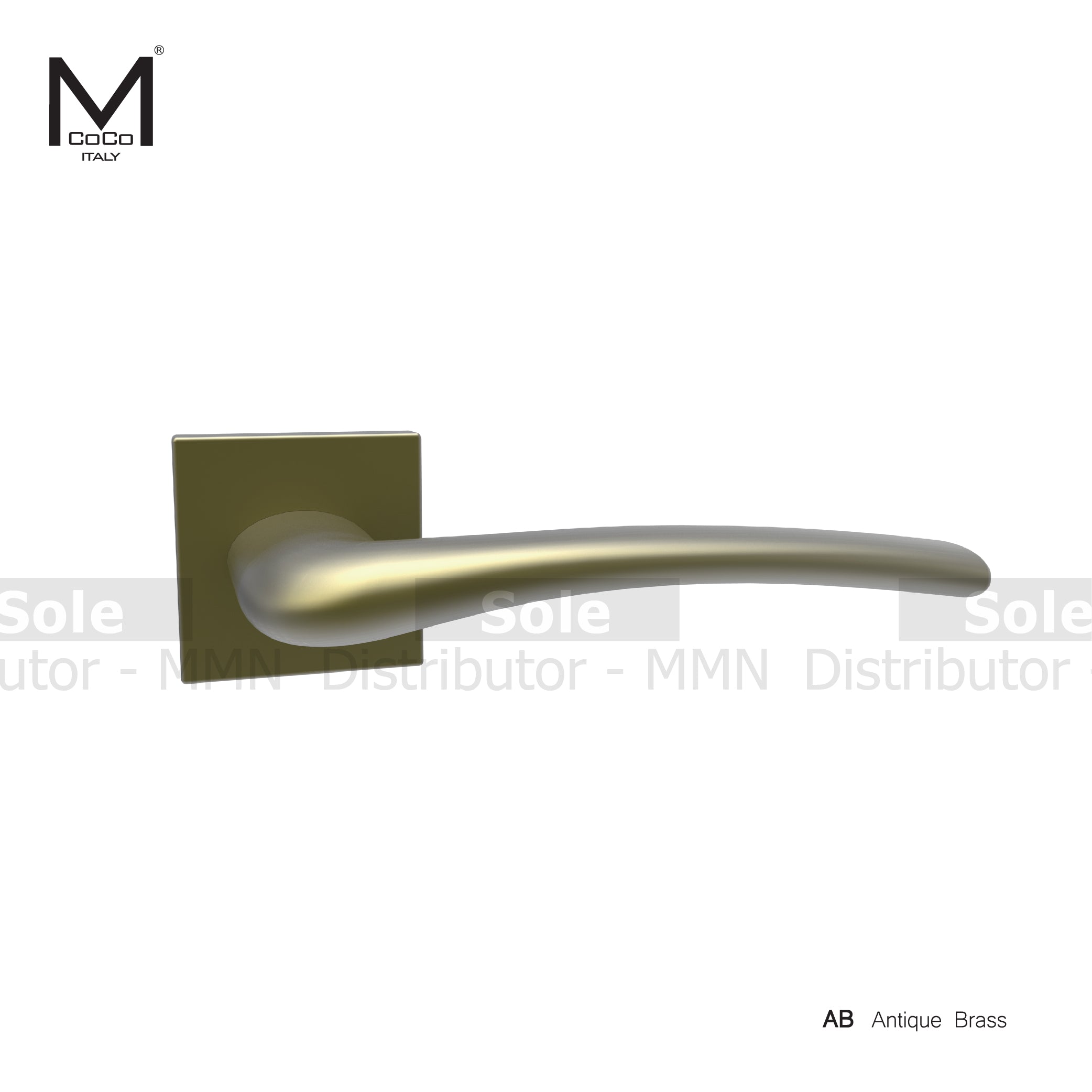 Mcoco Lever Handles With Key Holes Antique Brass & Matt Satin Nickel F ...