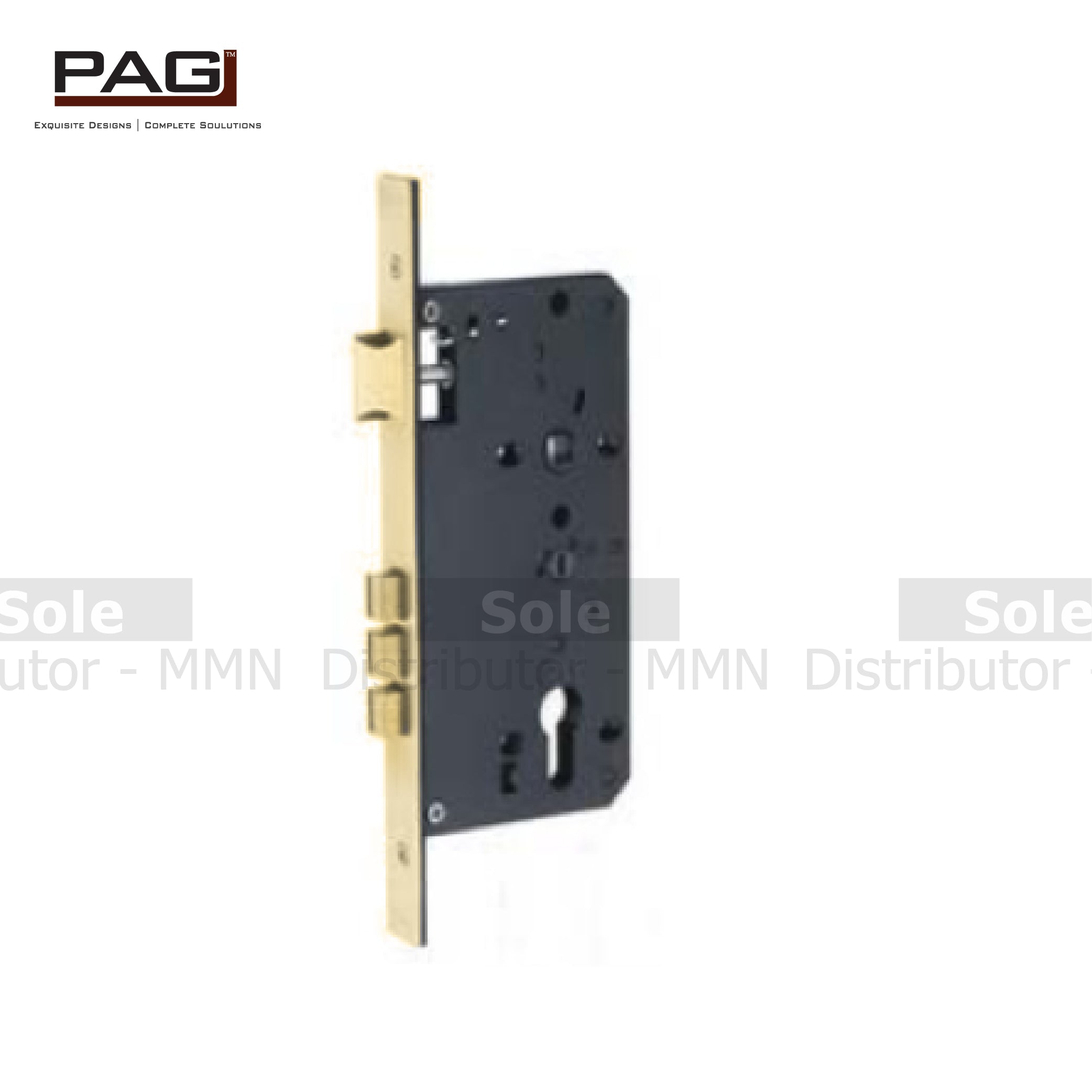 Pag Single Door Lock Body Size 50x85mm Antique Brass & Stain Nickel Fi ...