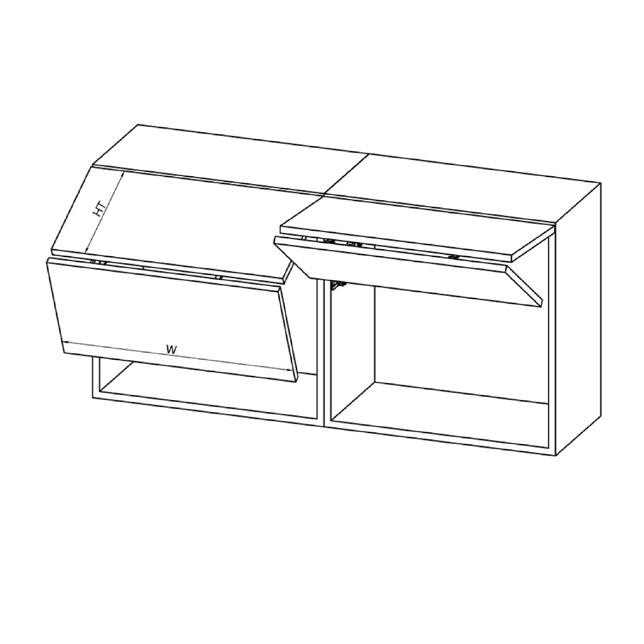 Ebco Eurolift Bi-fold System, Height 600mm & 720mm Left & Right, AT Fi ...