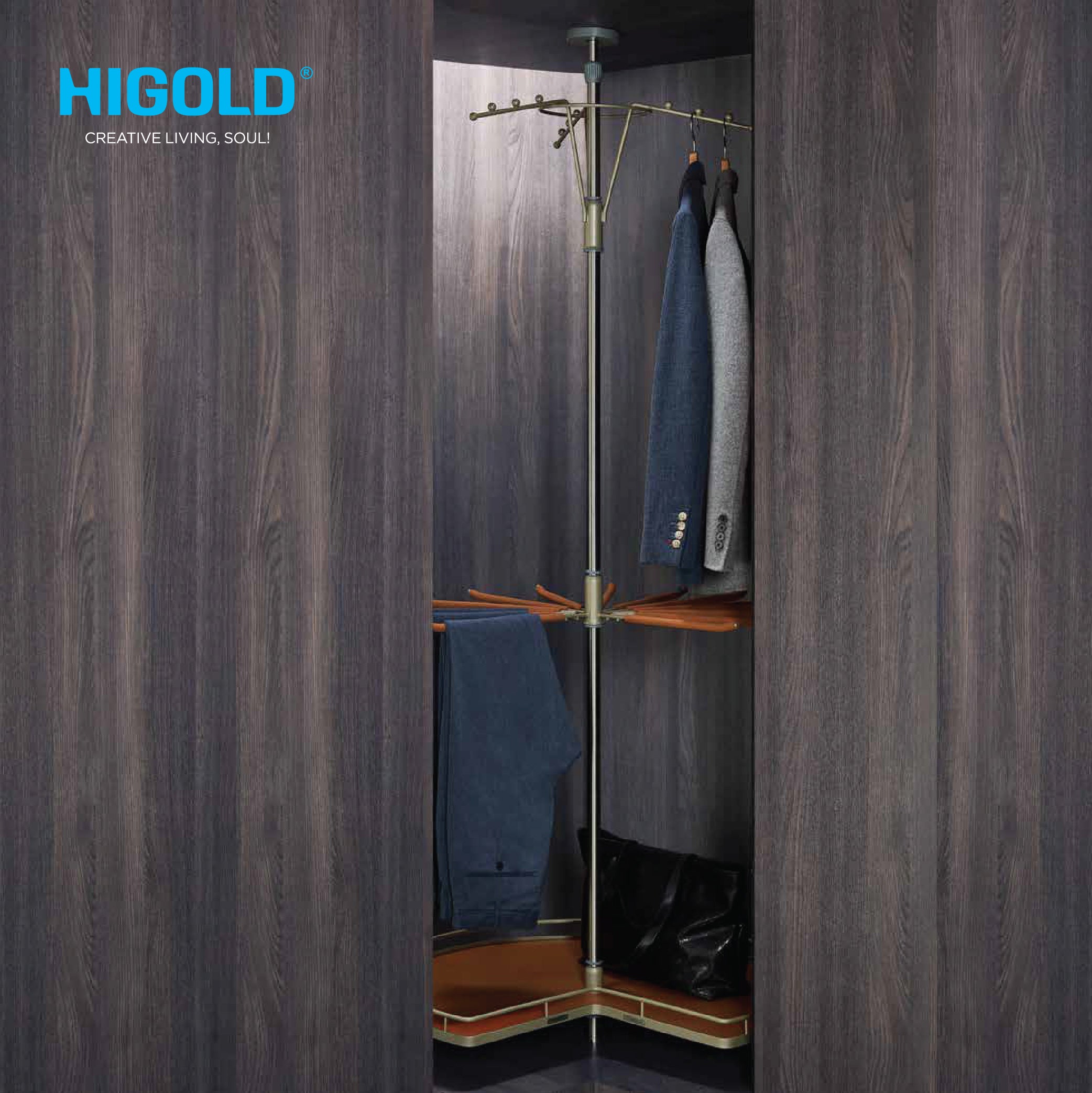 Higold 3 In 1 Corner Rack Top Hanging Rack Dimension 810x1900-2100mm O ...
